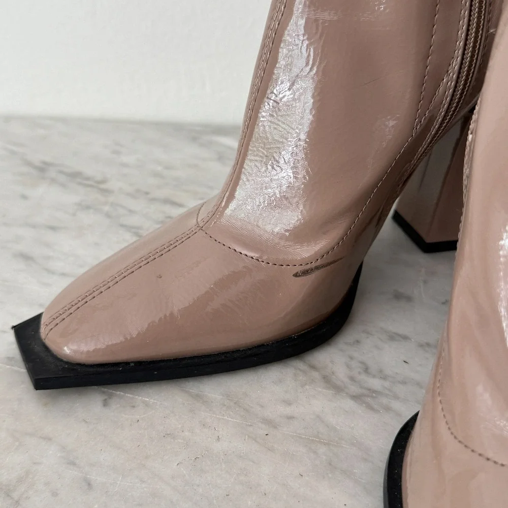 Unbranded | Shoes | Princess Polly Barcelona Square Toe Block Heel Nude ...